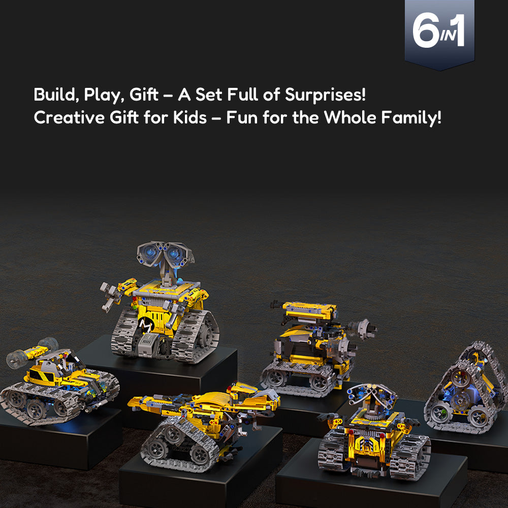 Sillbird STEM Building Toys: 4in1 Remote & APP Controlled Wall Robot ...